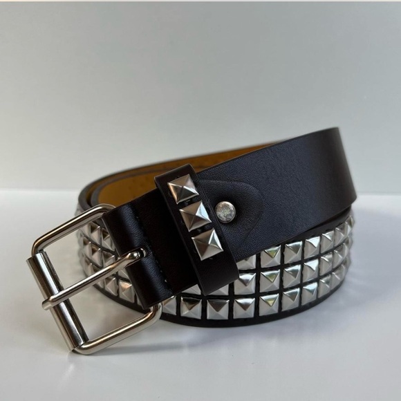Accessories | 2k 200s Classic Pyramid Studded Brown And Silver Goth Emo ...